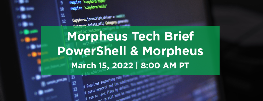 Morpheus Tech Brief: PowerShell and Morpheus - Hybrid Cloud Management ...
